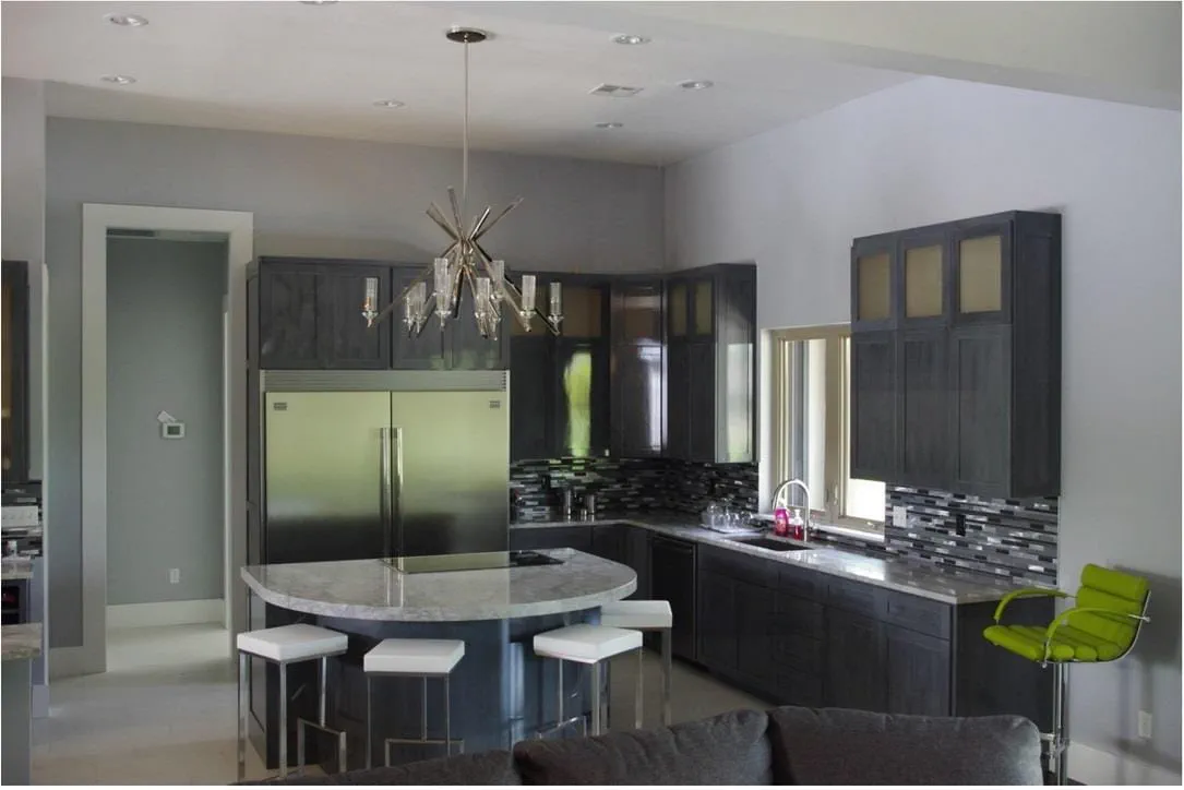 Contemporary Kitchen with HalfMoon Island | ProSource Wholesale